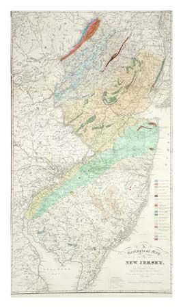 Old World Auctions - Auction 101 - Lot 178 - A Geological Map of New Jersey