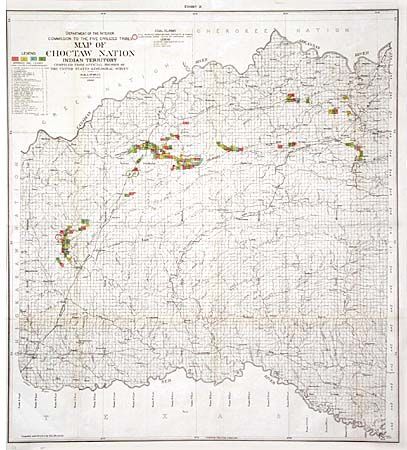 Old World Auctions - Auction 102 - Lot 220 - Map of Choctaw Nation ...