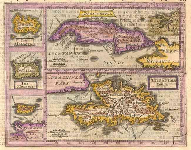 "Cuba Insula [on sheet with] Hispaniola Insula [and] Ins." by Mercator ...
