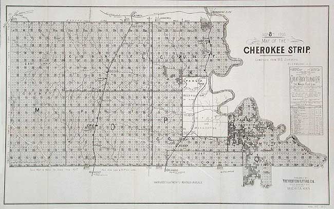 Old World Auctions - Auction 104 - Lot 243 - Map of the Cherokee Strip ...