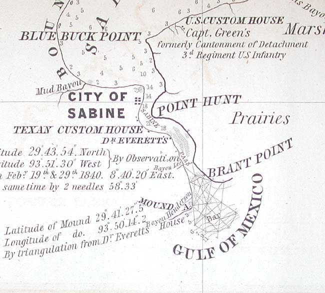 Old World Auctions - Auction 104 - Lot 251 - Map of the River Sabine ...