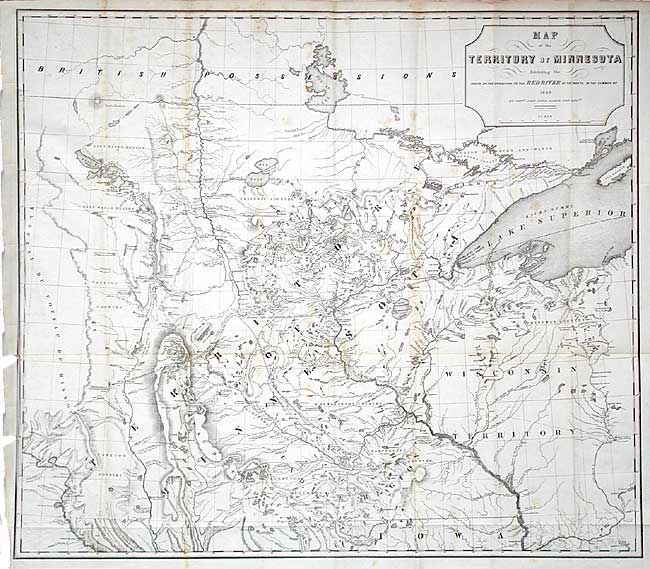 "Map of the Territory of Minnesota Exhibiting the Route of" by Pope, ca ...