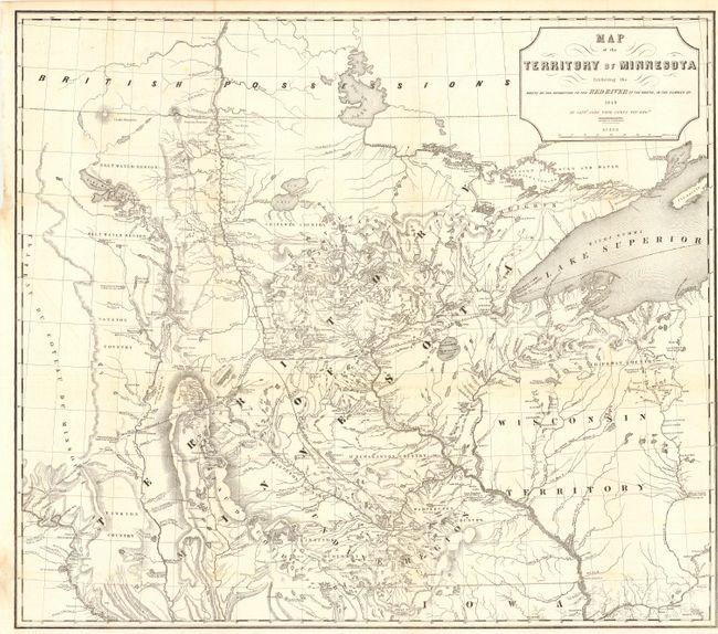 "Map of the Territory of Minnesota Exhibiting the Route of" by Pope, ca ...