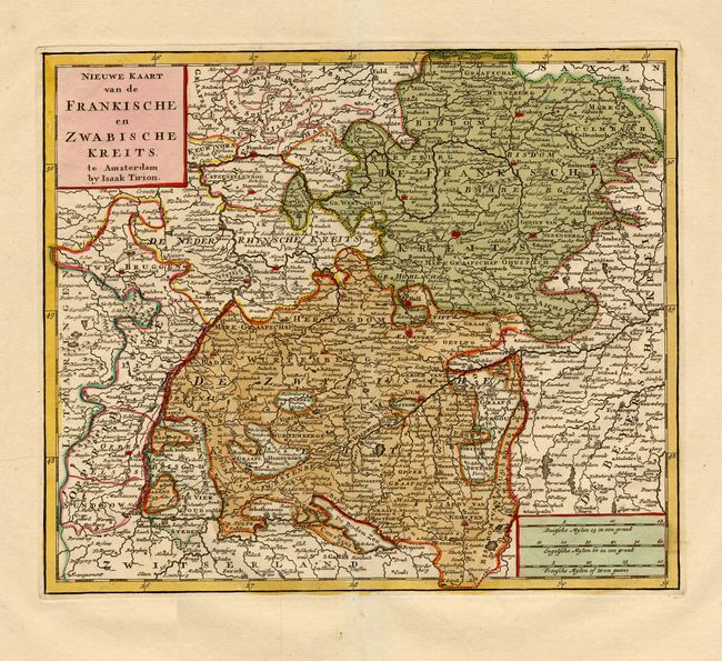 "Nieuwe Kaart van de Frankische en Zwabische" by Tirion, ca. 1769