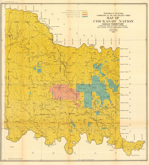 Old World Auctions - Auction 117 - Lot 303 - Map of Chickasaw Nation ...