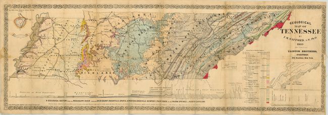 "Geological Map of Tennessee by J.M. Safford, A.M.," by Taintor, ca. 1869