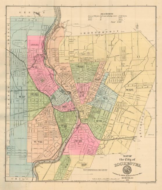 Old World Auctions - Auction 119 - Lot 327 - Map of the City of Rochester