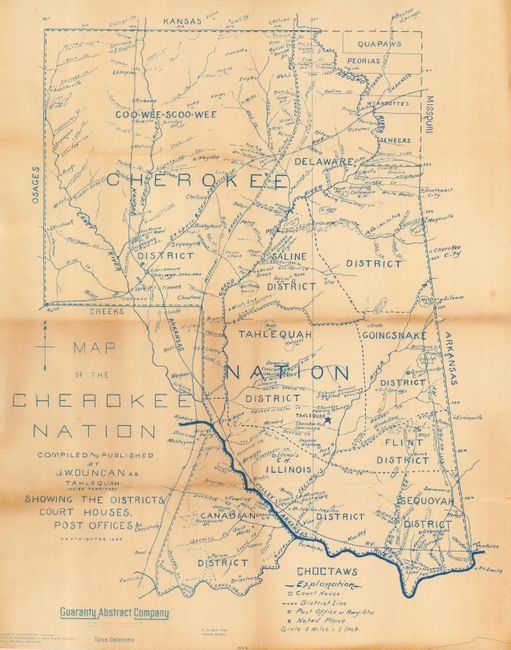 Old World Auctions - Auction 119 - Lot 336 - Map of the Cherokee Nation