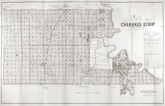 Old World Auctions - Auction 120 - Lot 331 - Map of the Cherokee Strip ...