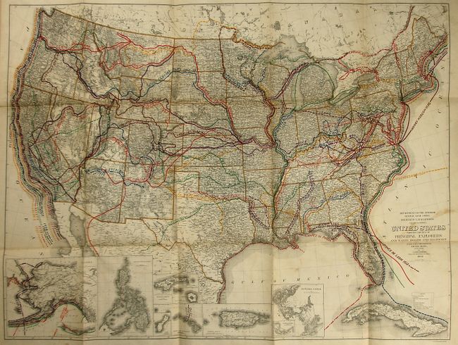 "United States Showing the Routes of Principal Explorers and" by ...