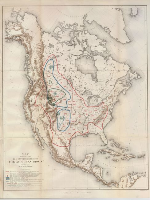 "Map Illustrating the Extermination of the American Bison" by ...