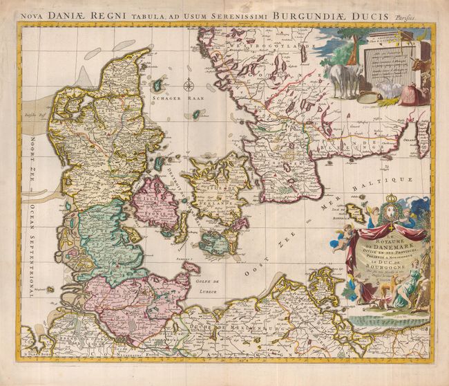 "Le Royaume de Danemark, Divise en ses" by Jaillot, ca. 1740