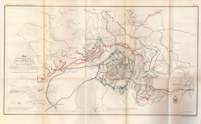 "Map Illustrating the Siege of Atlanta, GA. By the U.S." by U.S. Army ...
