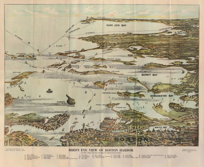 Old World Auctions - Auction 125 - Lot 274 - Bird's Eye View of Boston ...
