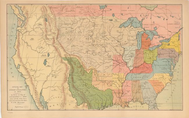 Old World Auctions - Auction 128 - Lot 184 - Outline Map of Indian ...