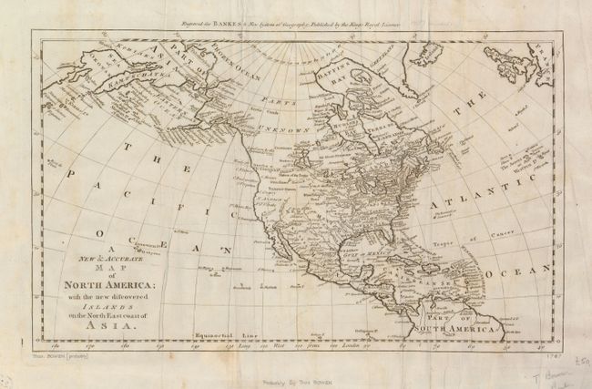 "A New & Accurate Map of North America; with the New" by Bowen, ca. 1787