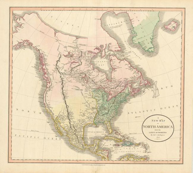"A New Map of North America from the Latest" by Cary, ca. 1806