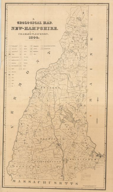 Old World Auctions - Auction 129 - Lot 301 - A Geological Map, of New ...