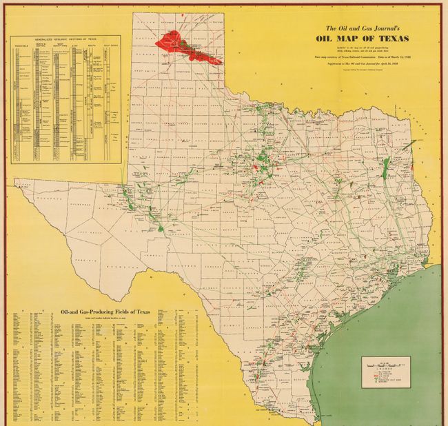 "The Oil and Gas Journal's Oil Map of" by MINING MAPS, ca. 1938