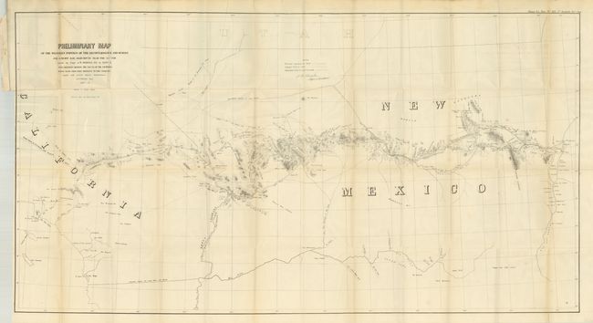 "Preliminary Map of the Western Portion of the" by Whipple, ca. 1858