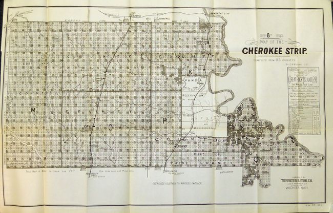 Old World Auctions - Auction 133 - Lot 271 - Map of the Cherokee Strip ...