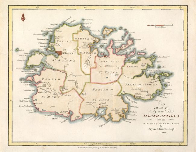 Old World Auctions - Auction 134 - Lot 341 - Map of the Island Antigua ...