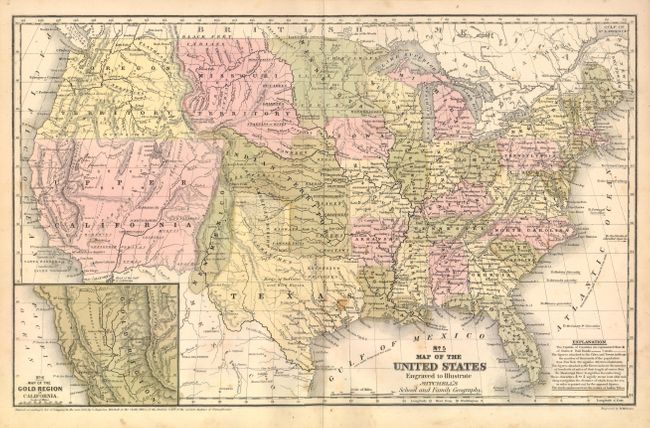 "No. 5 Map of the United States Engraved to Illustrate" by Mitchell, ca ...