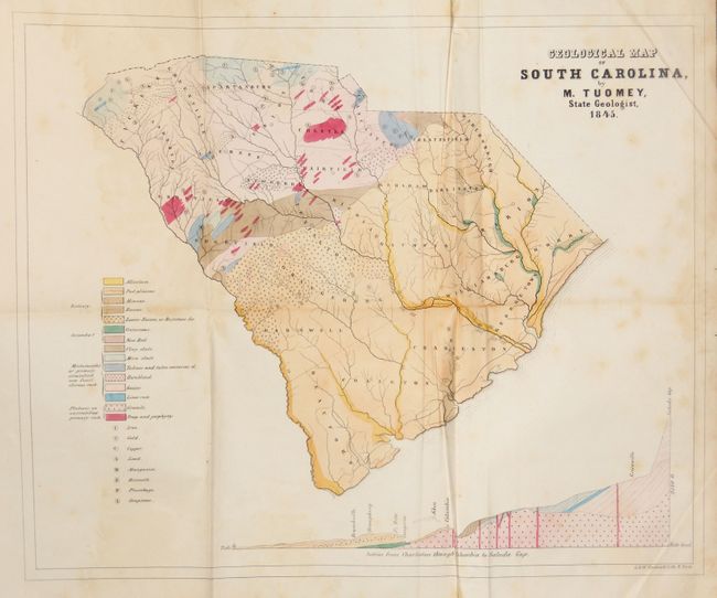 Old World Auctions - Auction 136 - Lot 339 - Geological Map of South ...