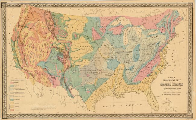 "Gray's Geological Map of the United" by Hitchcock, ca. 1881