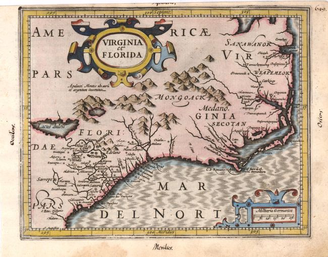 "Virginia et" by Mercator/Hondius, ca. 1610