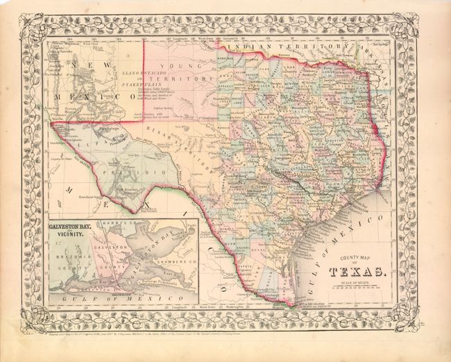 Old World Auctions - Auction 137 - Lot 382 - County Map of Texas