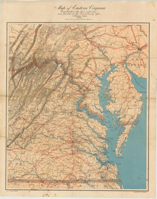 Old World Auctions - Auction 137 - Lot 394 - Map of Eastern Virginia ...