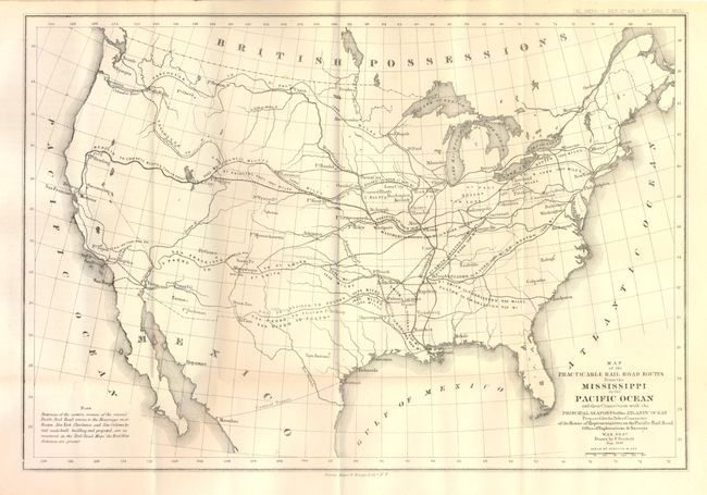 "Map of the Practicable Rail Road Routes from the" by U.S. WAR ...