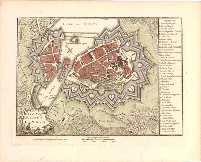 Old World Auctions - Auction 140 - Lot 616 - A Plan of the City of Geneva