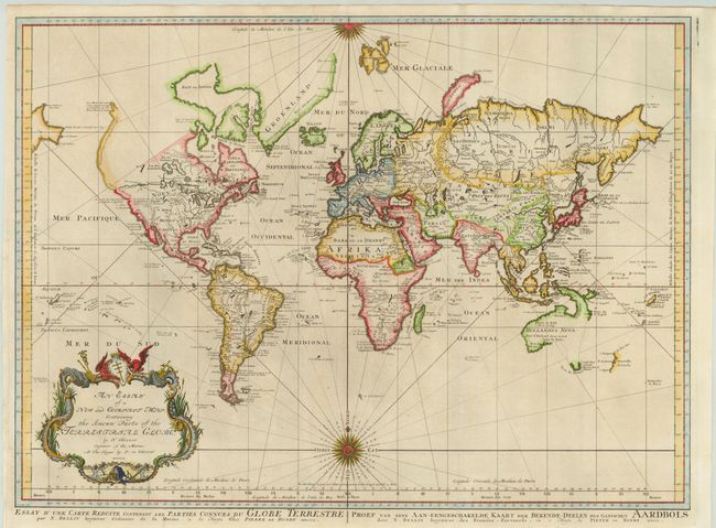 "An Essay of a New and Compact Map, Containing the Known" by Bellin, ca ...