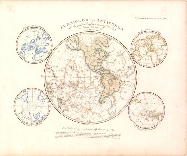 Old World Auctions - Auction 143 - Lot 50 - Planiglob der Antipoden
