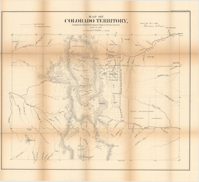 Old World Auctions - Auction 149 - Lot 220 - Map of Colorado Territory ...