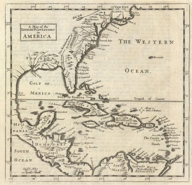 "A Map of the English Plantations in" by Moll, ca. 1695