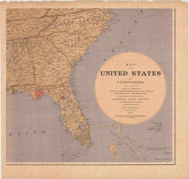 "Map of the United States and Territories, Showing the" by General Land ...