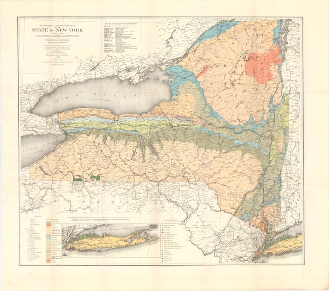 "Economic and Geologic Map of the State of New York Showing" by Merrill ...