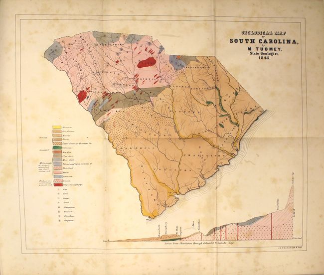 Old World Auctions - Auction 153 - Lot 309 - Geological Map of South ...
