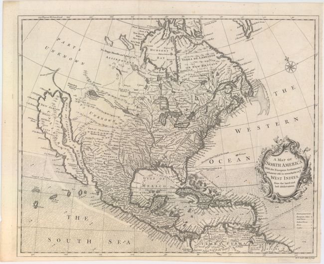 "A Map of North America with the European Settlements &" by Seale, ca. 1745