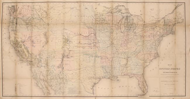 "Map of the United States and Territories, Showing the" by General Land ...