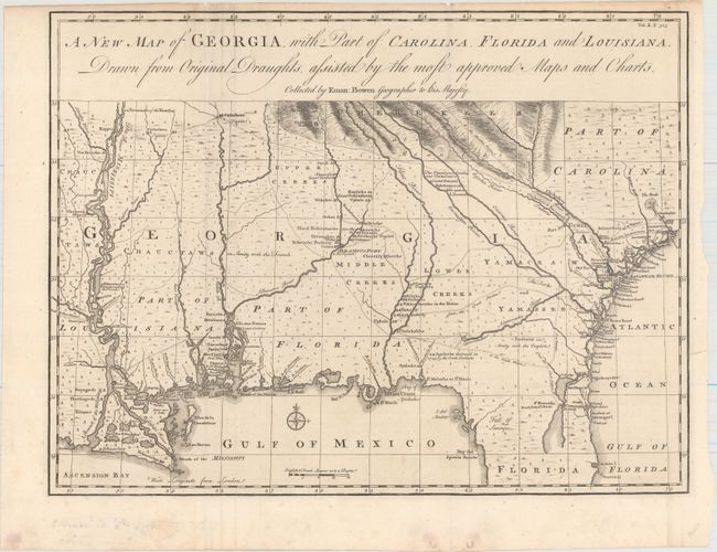 Old World Auctions - Auction 168 - Lot 178 - A New Map of Georgia, with ...