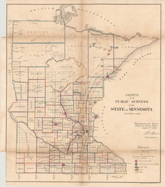 "Sketch of the Public Surveys in the State of" by General Land Office ...