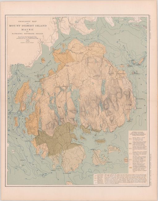 "Geologic Map of Mount Desert Island Maine [with] Quaternary" by U.S ...
