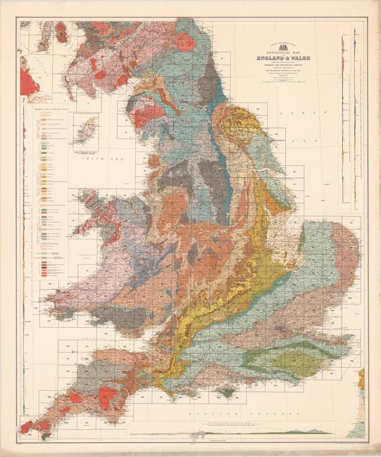 Old World Auctions - Auction 175 - Lot 375 - Geological Map of England ...