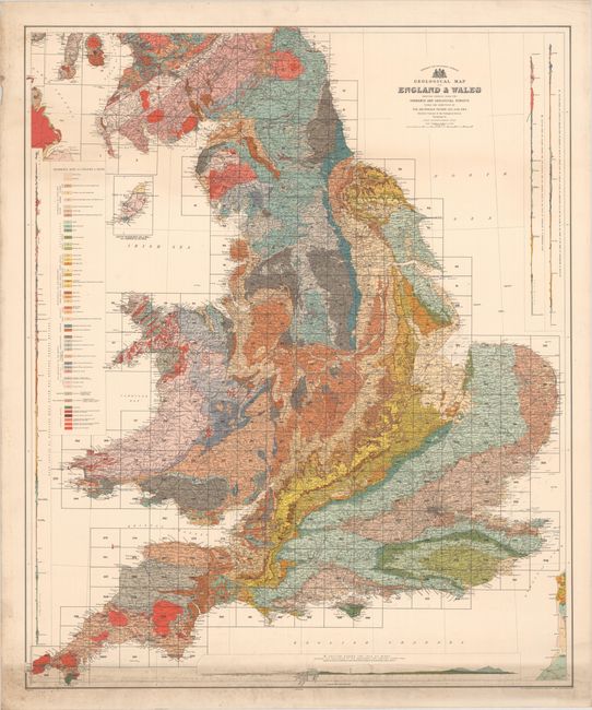 Old World Auctions - Auction 178 - Lot 299 - Geological Map of England ...