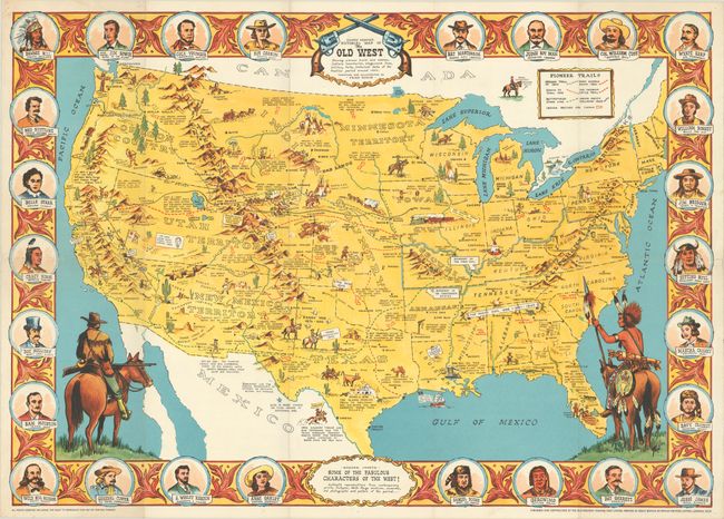 "Danny Arnold's Pictorial Map of the Old West Showing" by , ca. 1960