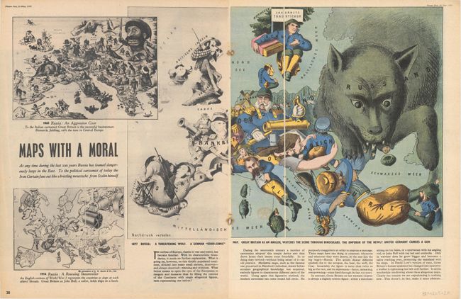 Old World Auctions - Auction 186 - Lot 411 - [Lot of 2 - Satirical Map ...